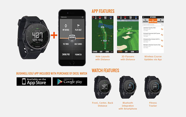 Bushnell EXCEL golfové hodinky, šedé | Golf pro všechny.cz